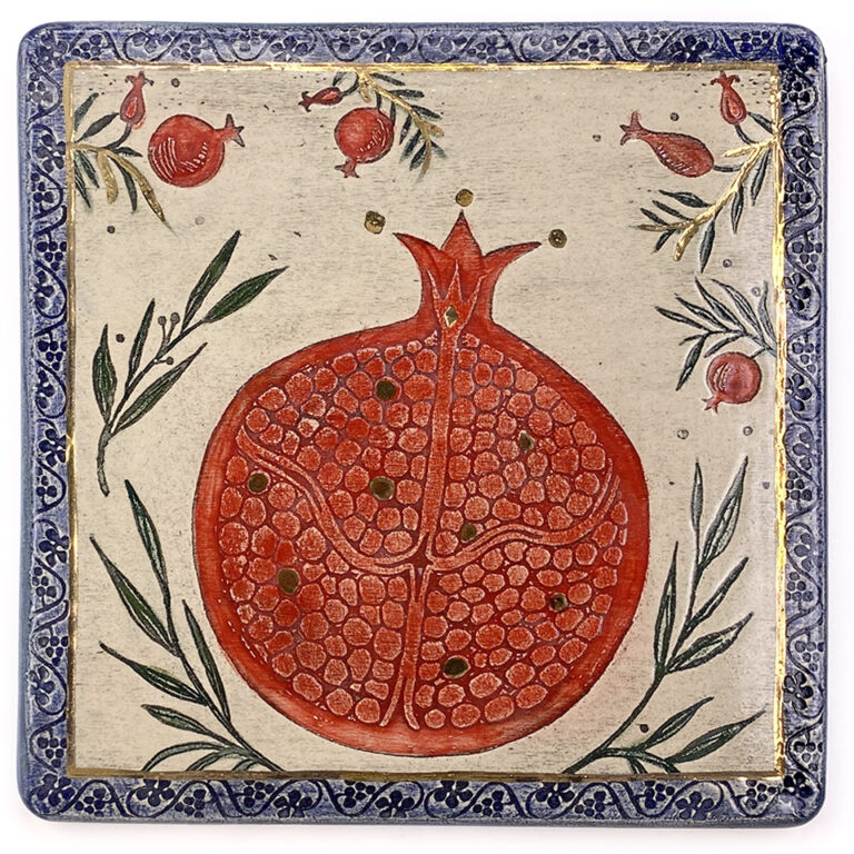 Pomegranate - Handmade ceramic plaque - Amir rom