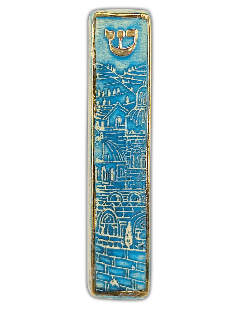 MINI MEZUZAH JERUSALEM WALLS – Hand made ceramic – Amir rom